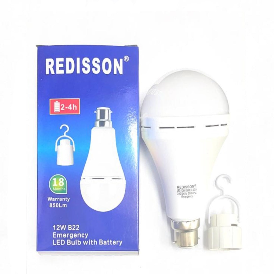 Redisson 12W Rechargeable LED Bulb – Mzansi_Finds Co.